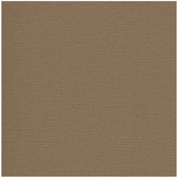 Papier uni 30.5 x 30.5 cm Bazzill Walnut texturé - Le scrap de Marianne